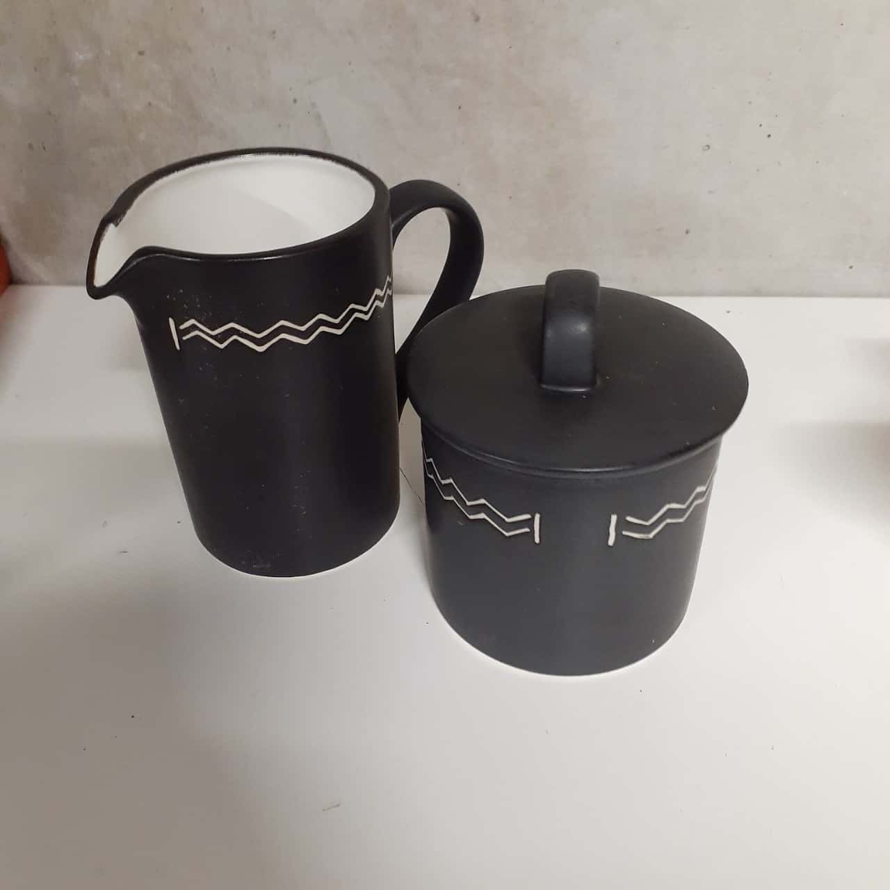 Milk & Sugar Set - Scraffito by Habitat JAPAN