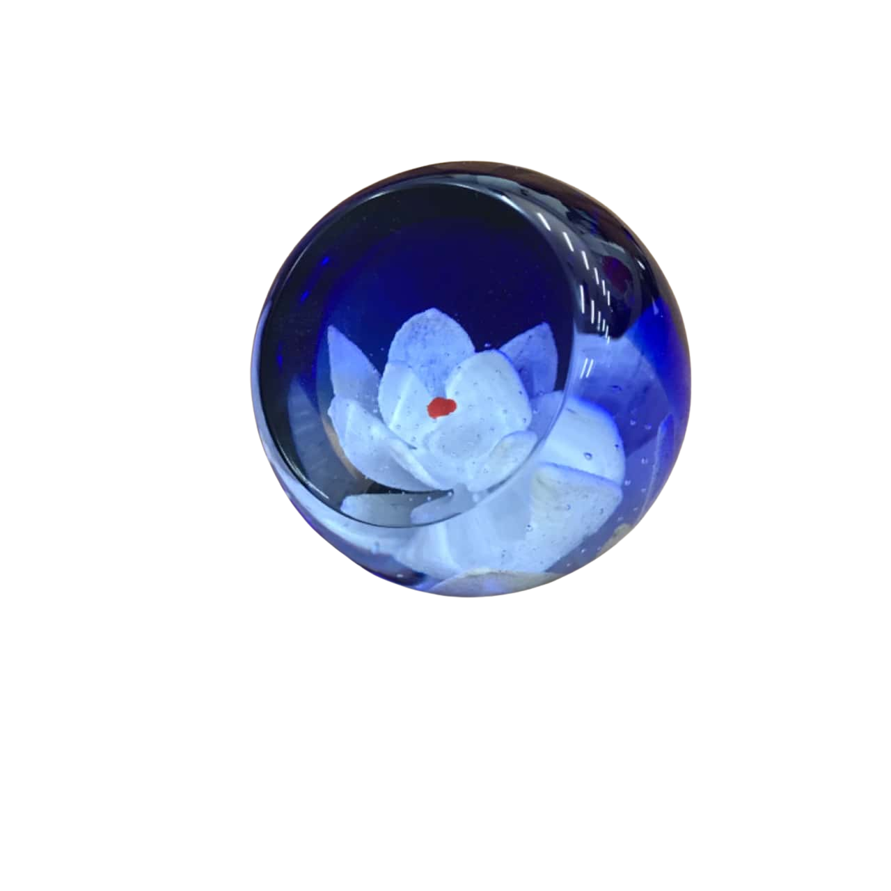 Stunning Cobalt Blue Flat Face Paperweight
