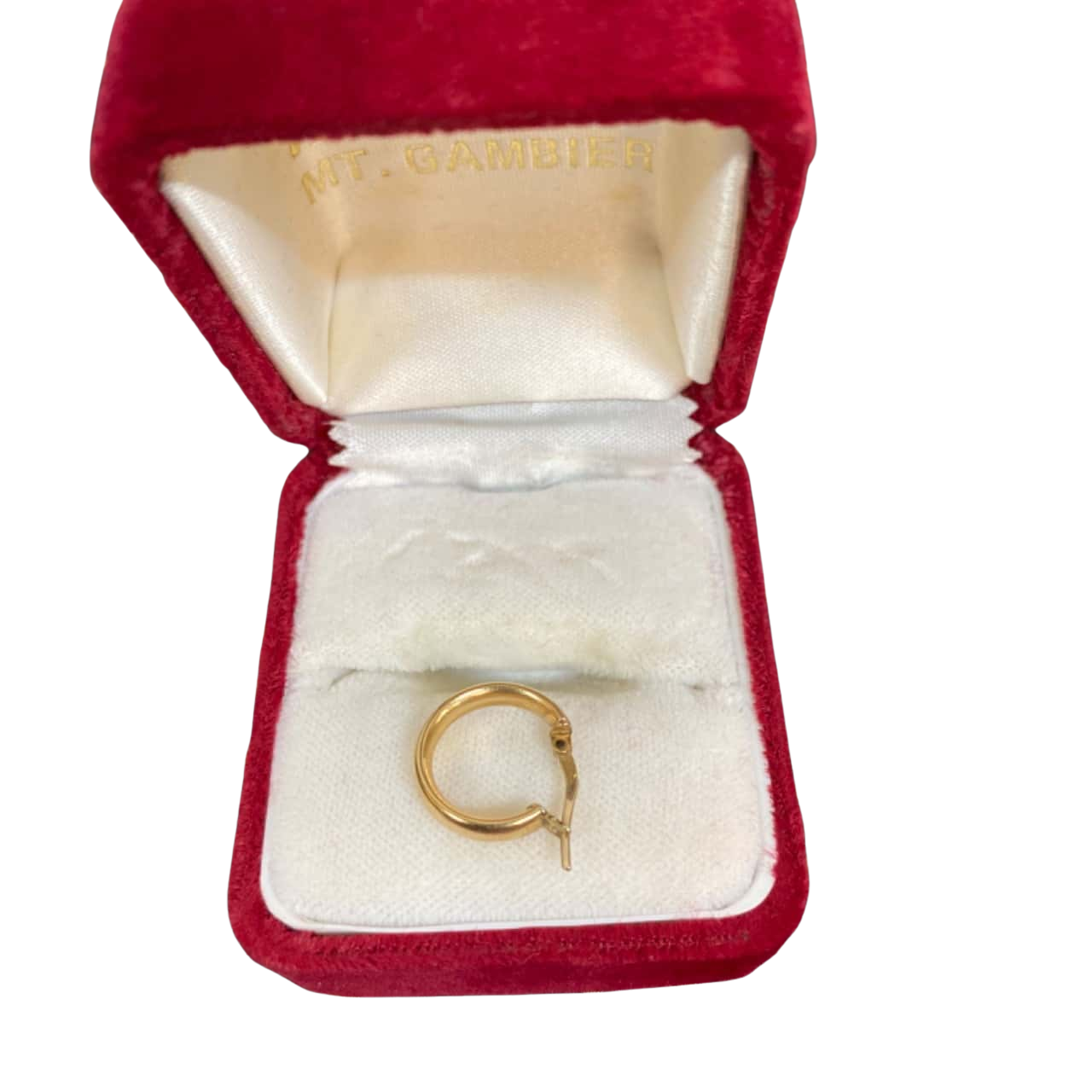 Stamped 375 Italy Gold Single Small Hoop Earring(s)