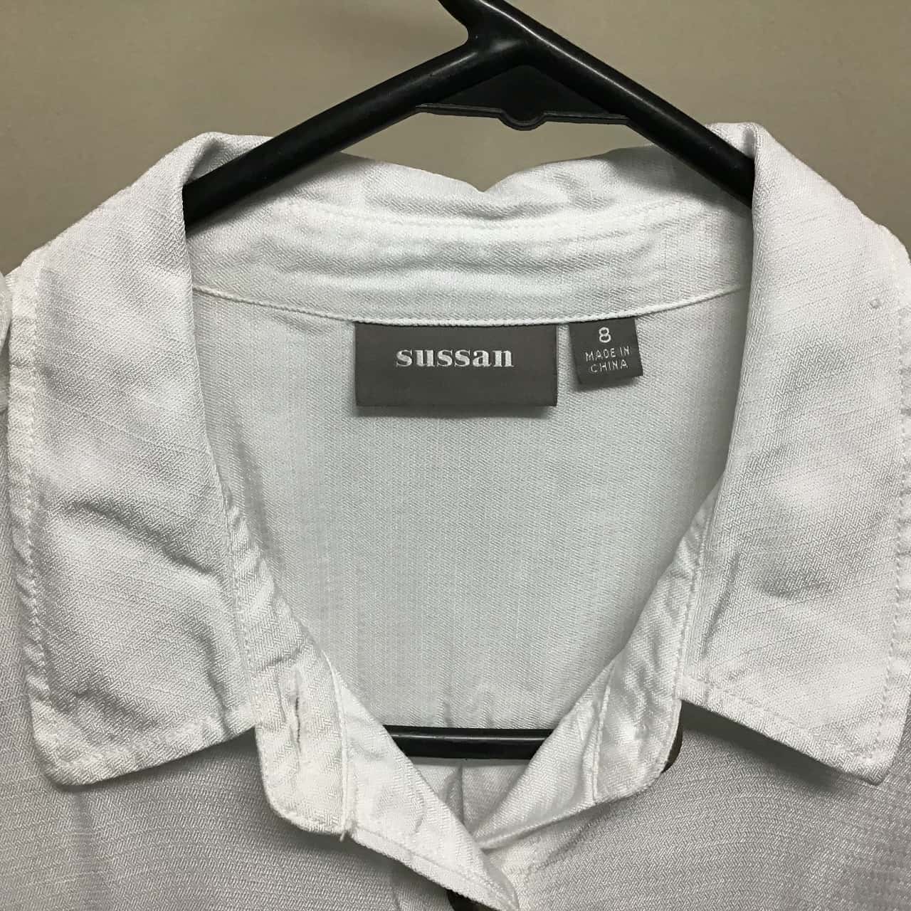 *LAST CHANCE SALE* Sussan, White blouse, with roll up sleeve, Size 10(s)