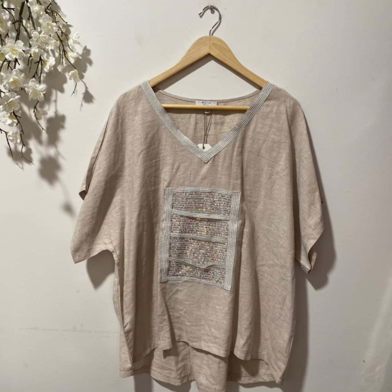 W.Lane Womens Top Size 14 Beige (s)