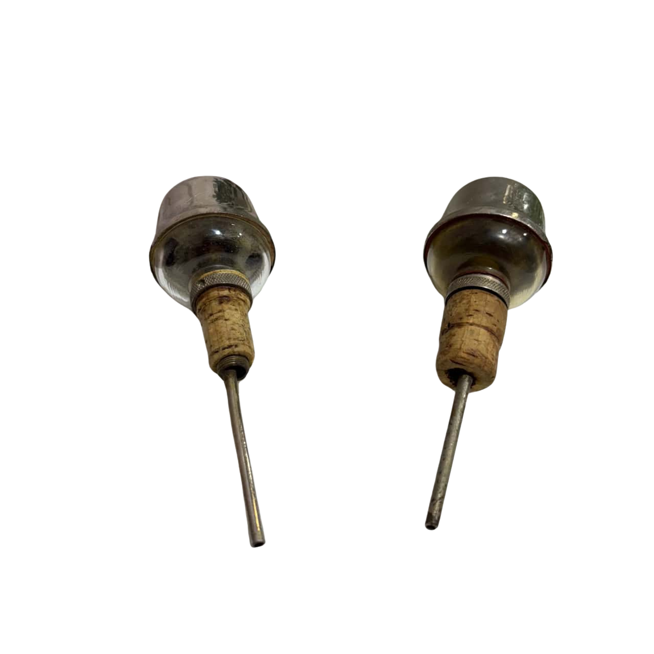 Vintage Pair Bowkers “Quick Serve” Bottle Measures Collectable