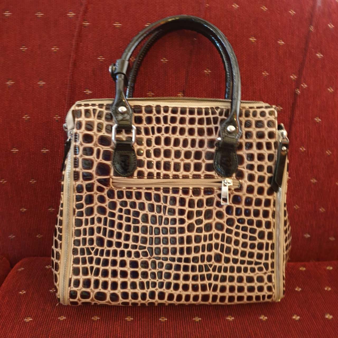 Womens Spoilt faux Crocodile print Hand Bag(s)