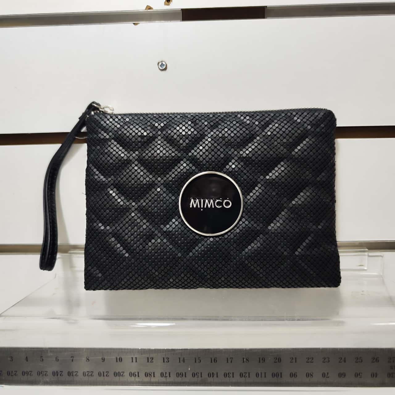 Mimco Womens Handbag Black Mesh Matte (s)
