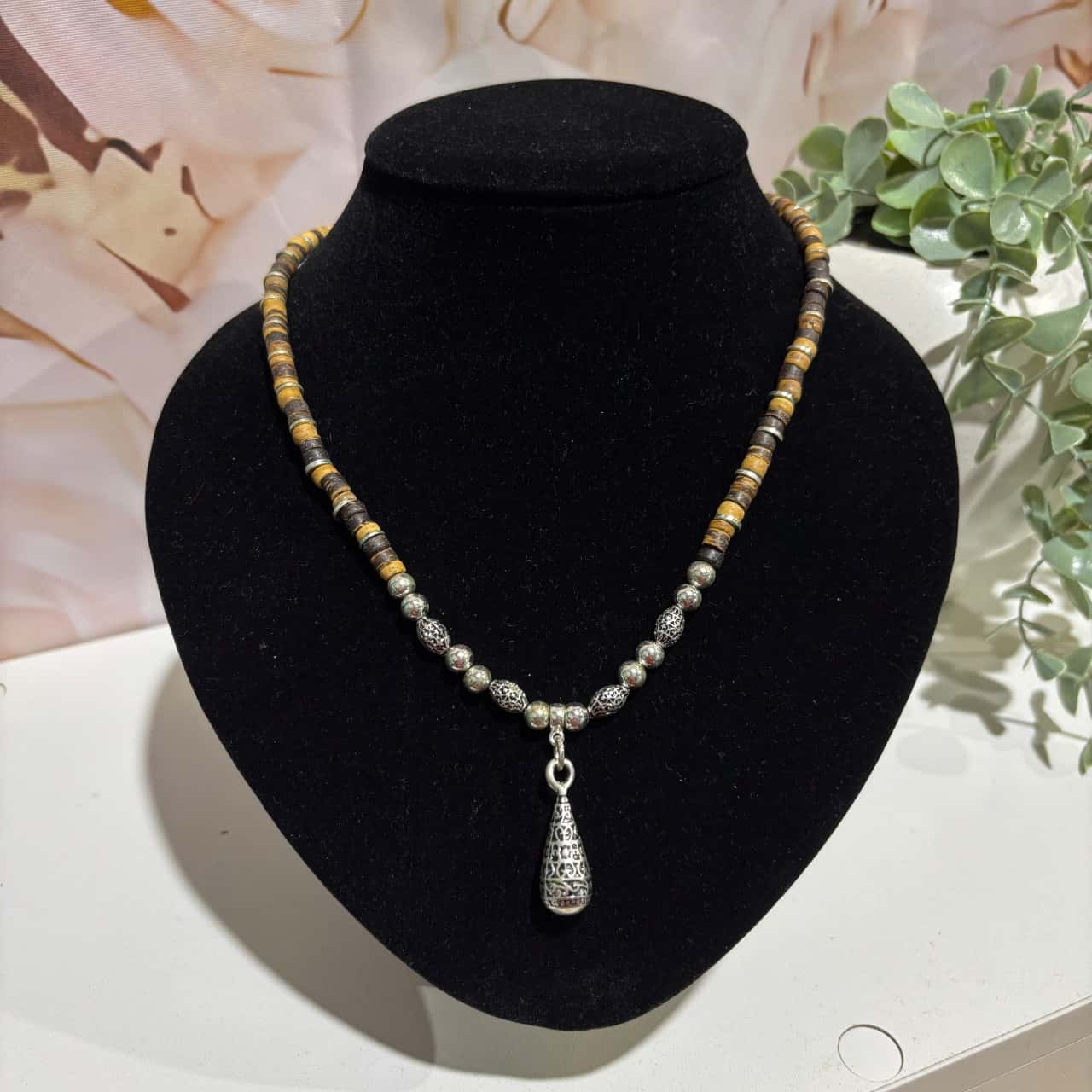Womens Ladies BUD TO ROSE by Diddi Beaded Necklace with Pendant ...