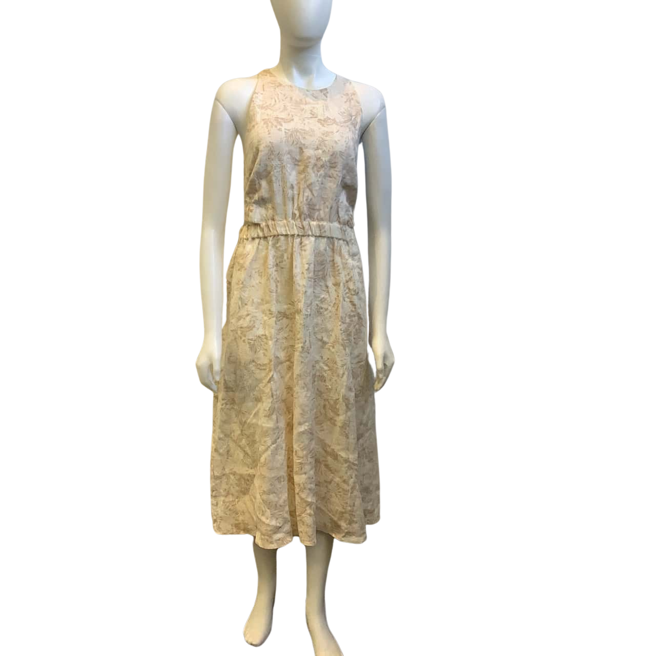 Witchery Womens Size 10 Linen Cut Out Dress Cream Mix(s)