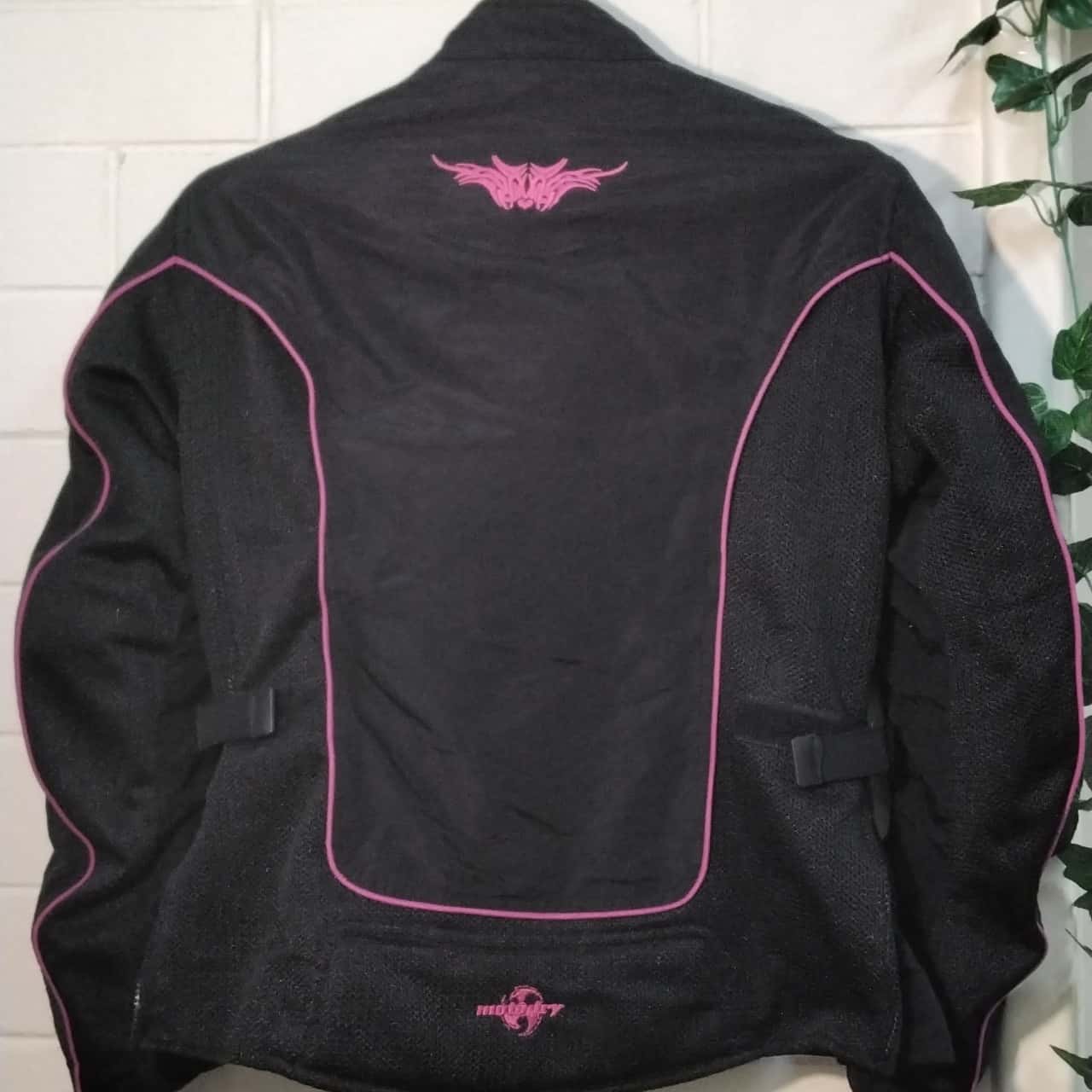 Womens Size 12 Black / Pink Motodry Motorcycle Jacket (s)