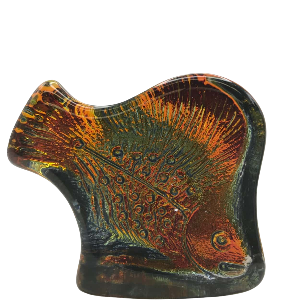 Unusual Glass Rikaro Crystal Rainbow Fish