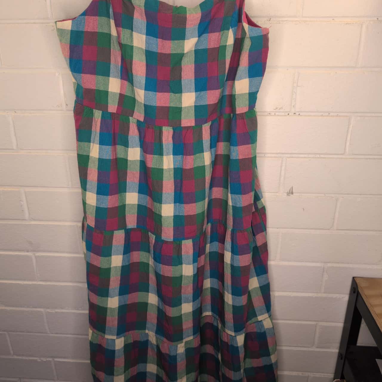 Princess Highway Womens Size 14 Blue / Green / Pinstriped Dress