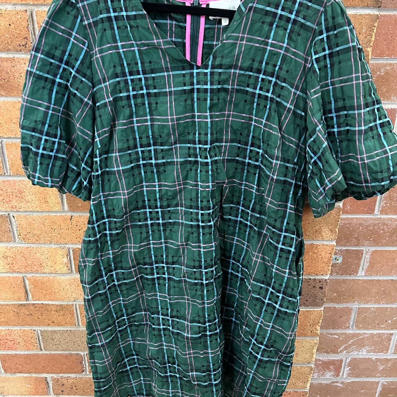 Leonard St Womens Size 12 Checked / Green