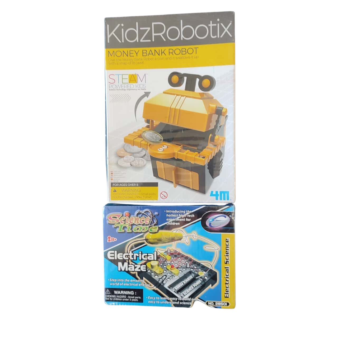 KidzRobotix Money Bank Robot & Science Time Electrical Maze - New Sealed