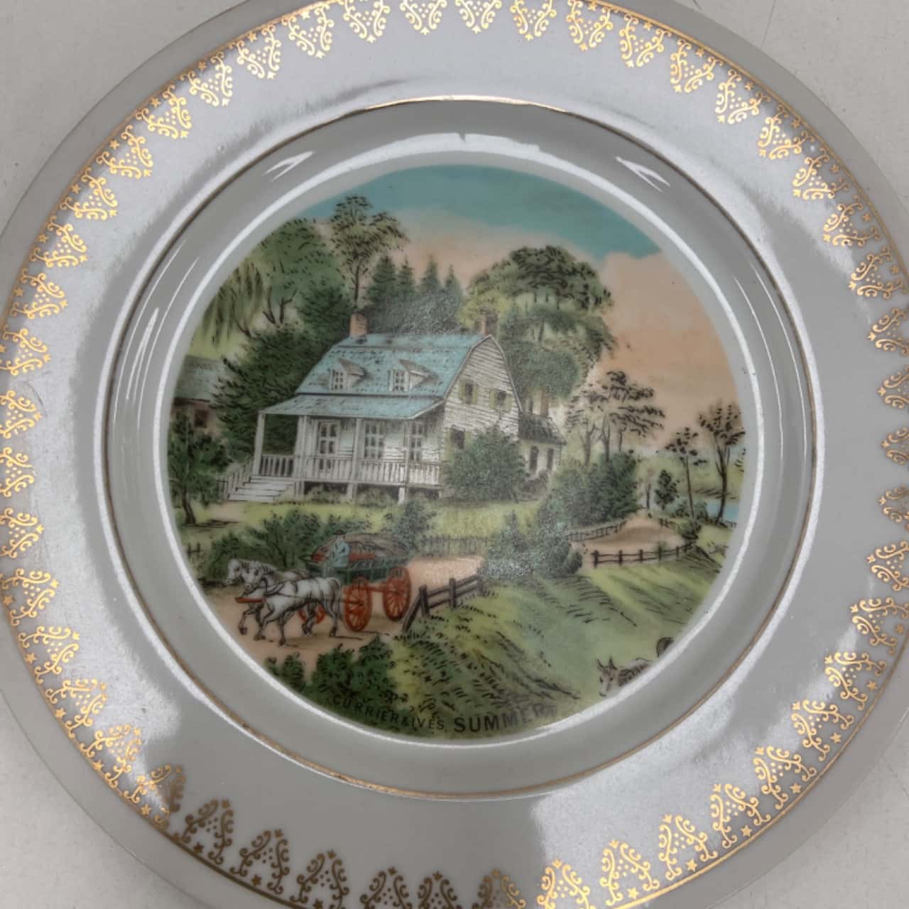Vintage season plates . Made in Japan