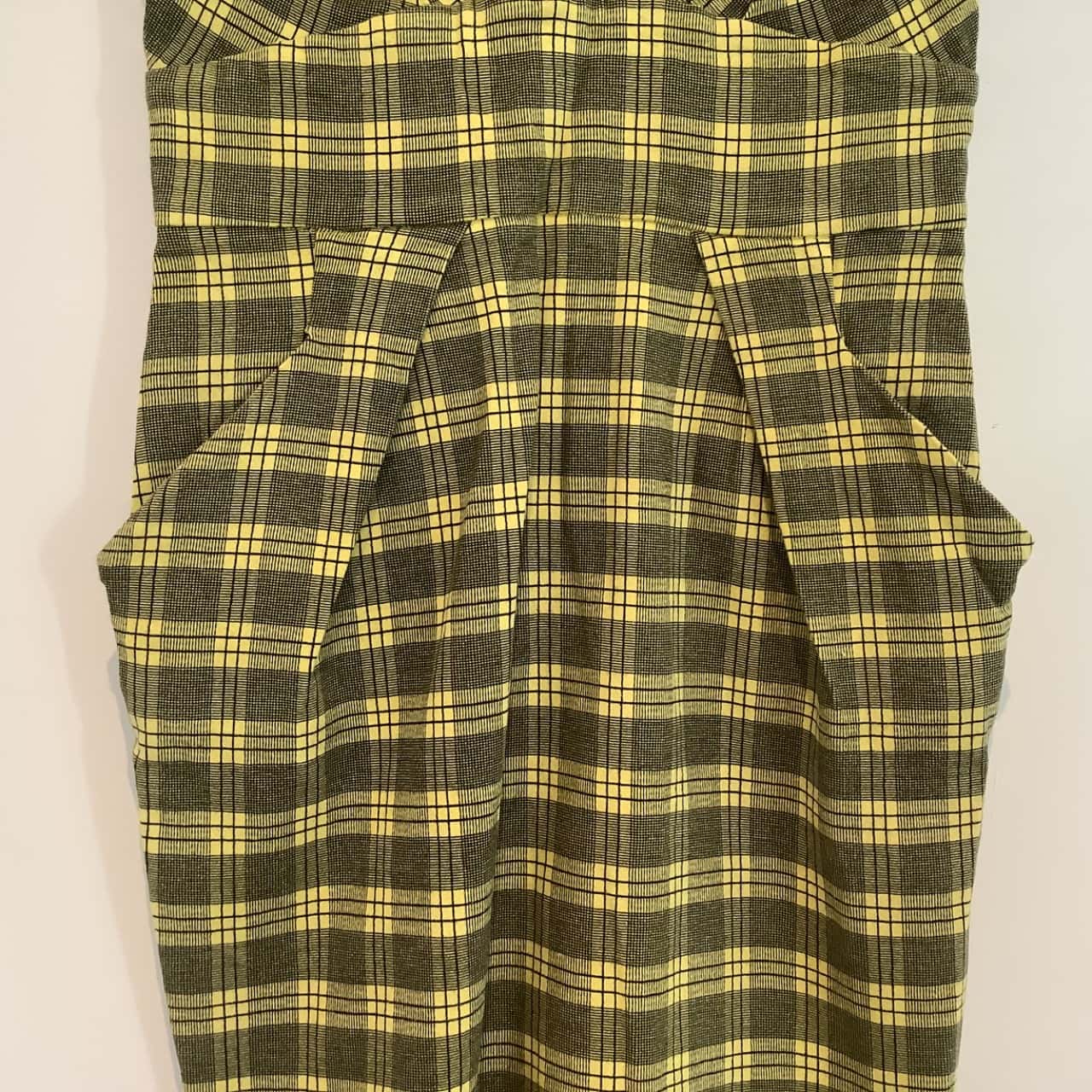 Sheike Yellow and Black Check Dress Size 14