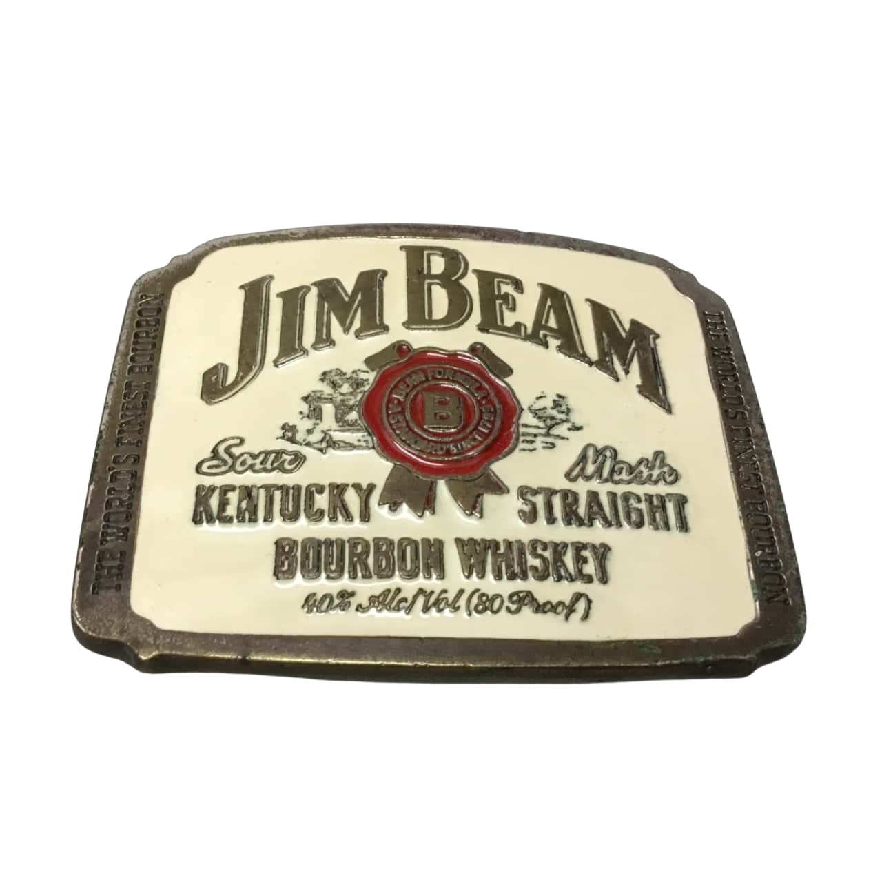 Vintage Jim Beam Kentucky Straight Bourbon Whiskey Belt Buckle ...