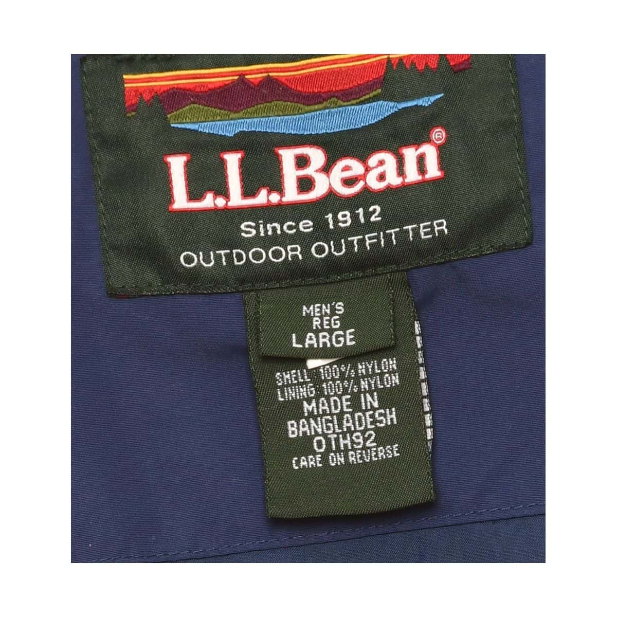 L.L.Bean Mens Size XL Front Zipper Performance Jacket Navy Blue(s)