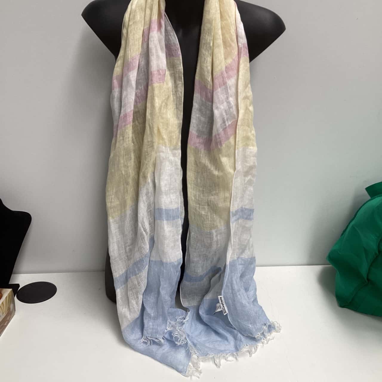 Mario Romano Womens Blue / Pink / White / Yellow scarf