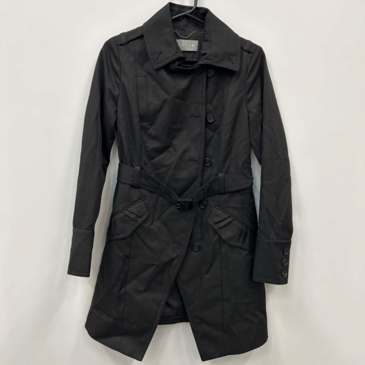 Jigsaw Size 10 Trench Coat Black