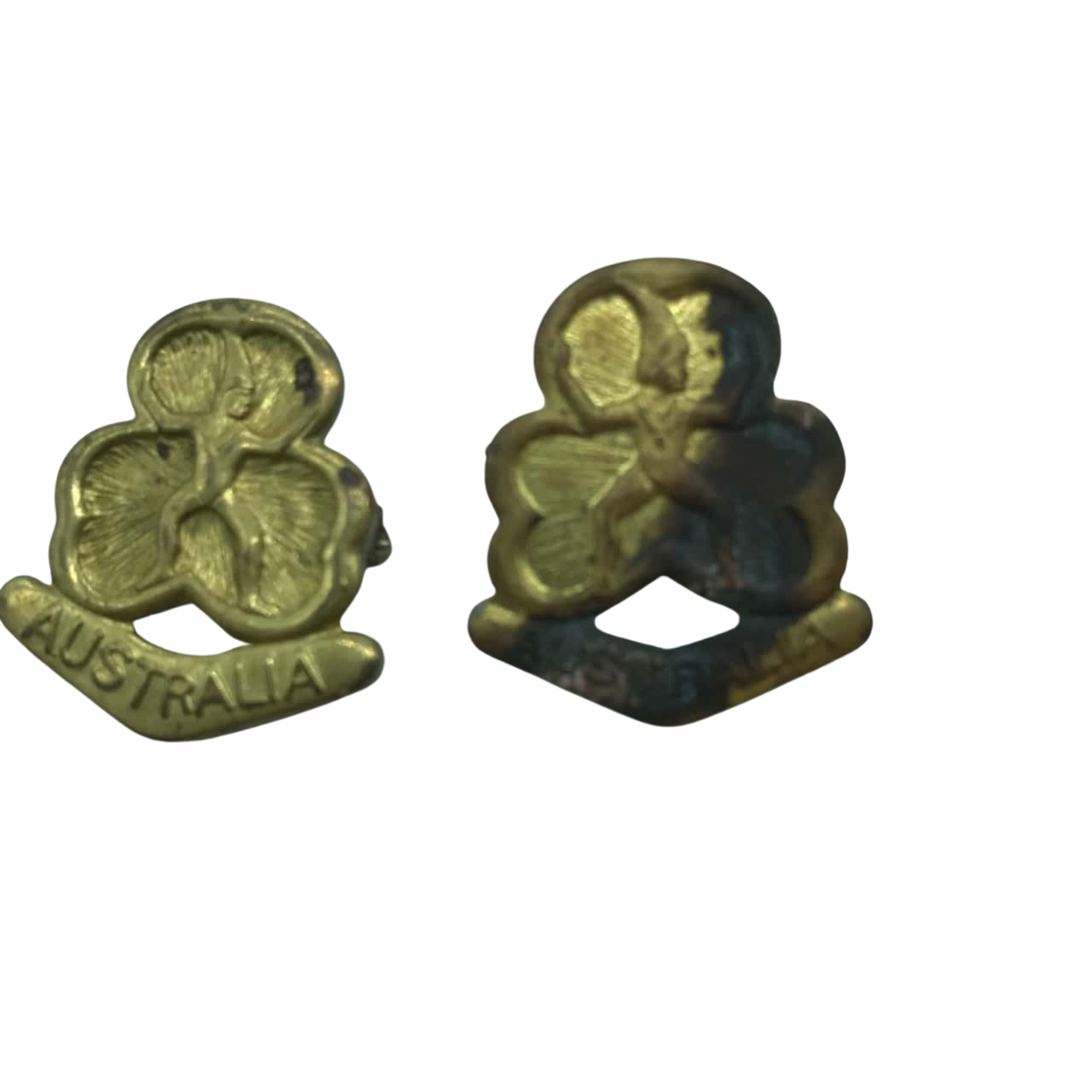 2 Vintage Girl Guides Trefoil Badges ( one Damaged) 1376632