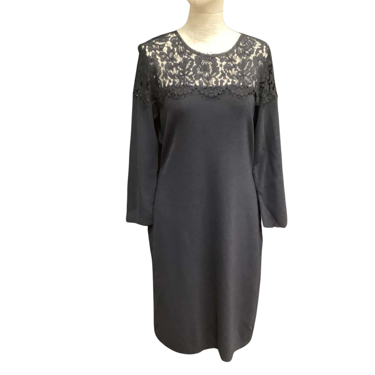 David Lawrence Knitted Lace Long Sleeve Size M Black (s) - New With ...