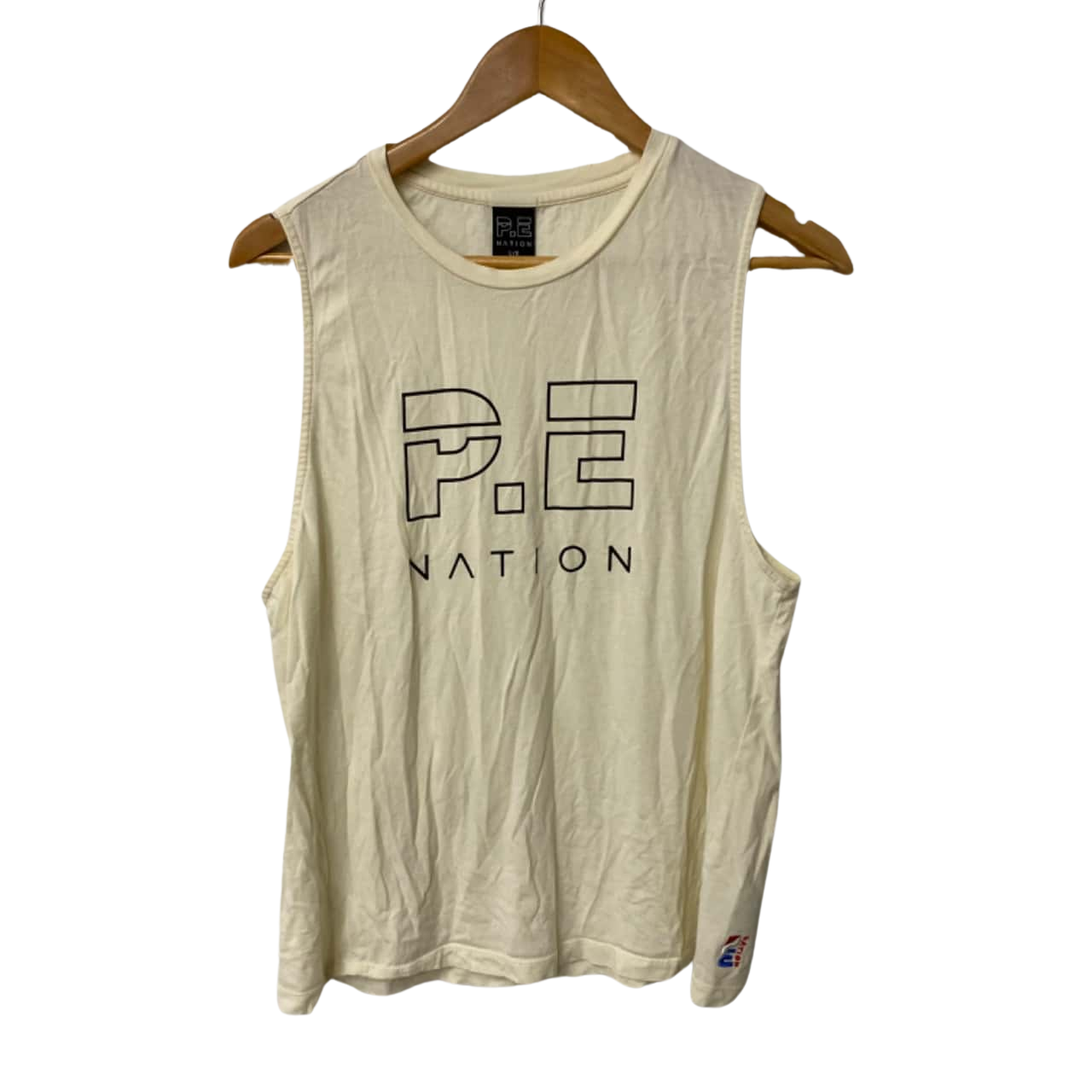 P.E Nation Womens Size L Tank Cream (s)