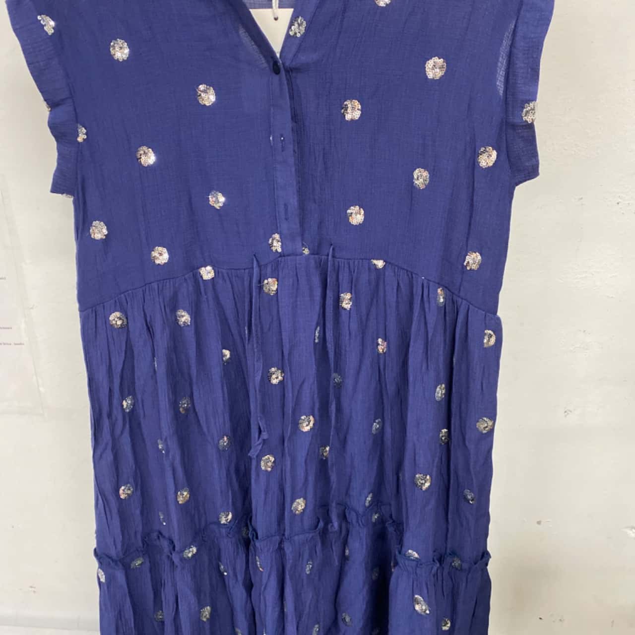 Slates Womens Size L / M Sleeveless Dress Blue (s)