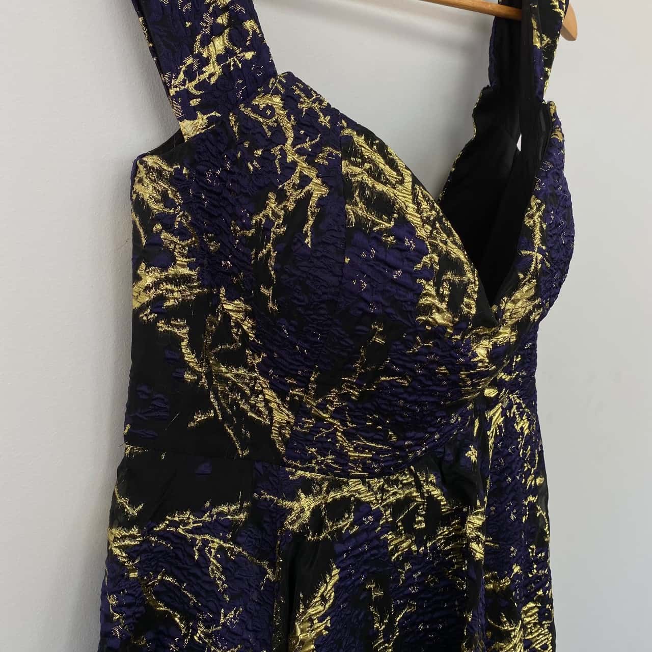 Jadore Purple Gold Sleeveless Maxi Dress Size 16