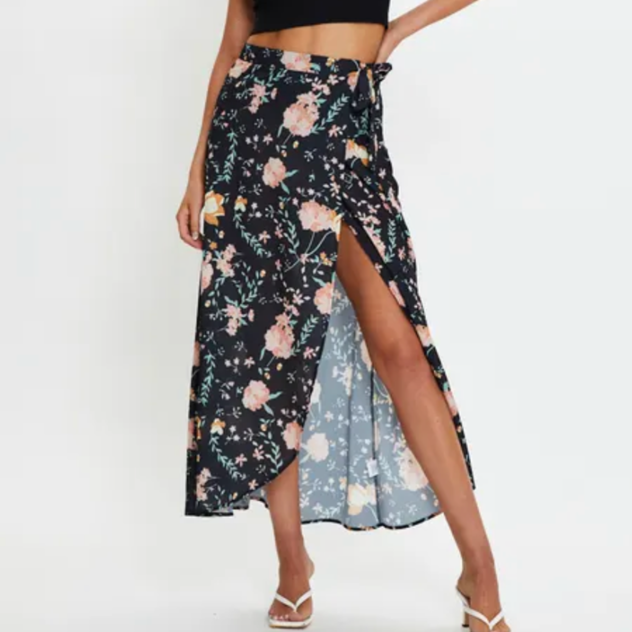 BNWT Ally Fashion Womens Size 8 100% Recycled Floral Wrap Skirt(s)