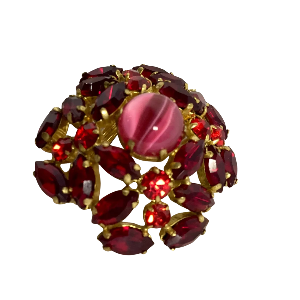 Vintage Red Rhinestone Brooch (s)