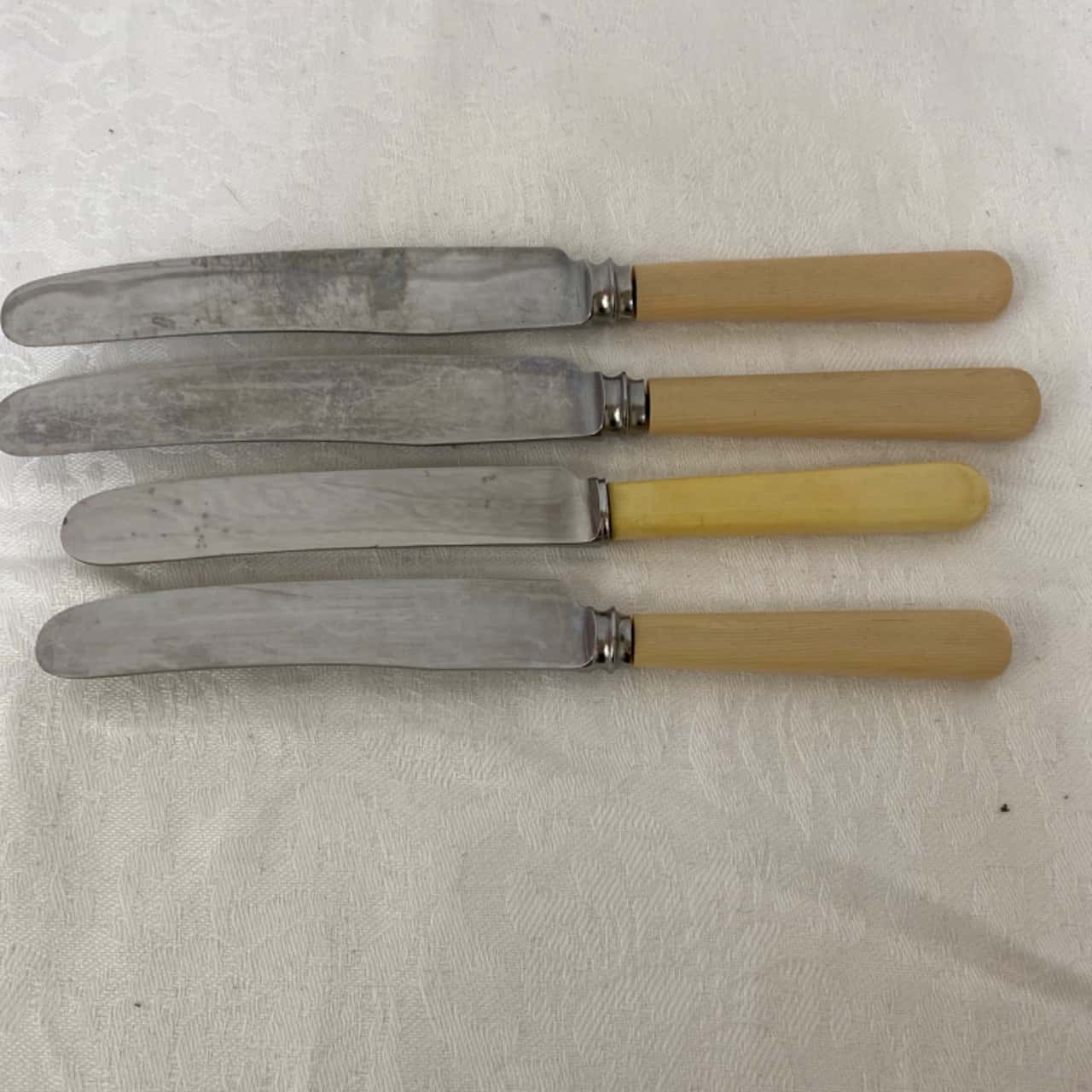 Walker & Hall Faux Bone Handle Knives x 4
