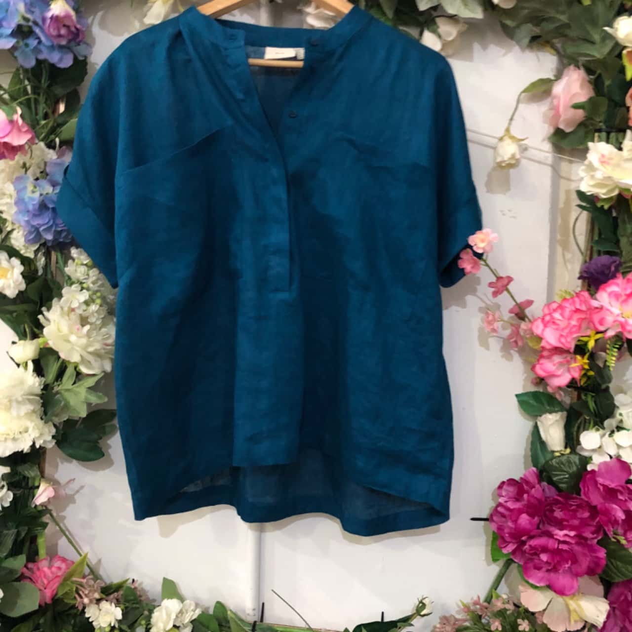 ELK Size 10 Peacock Blue Linen