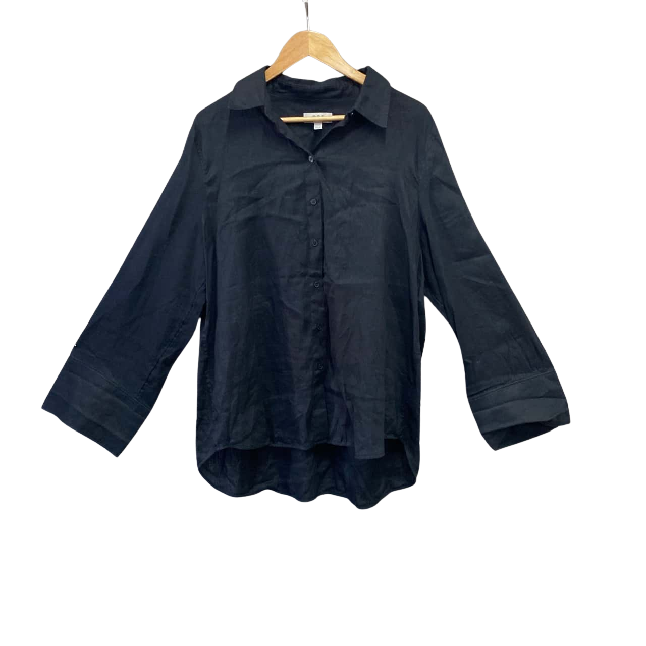 COS Womens Size 44 Button Up Top Black (s)