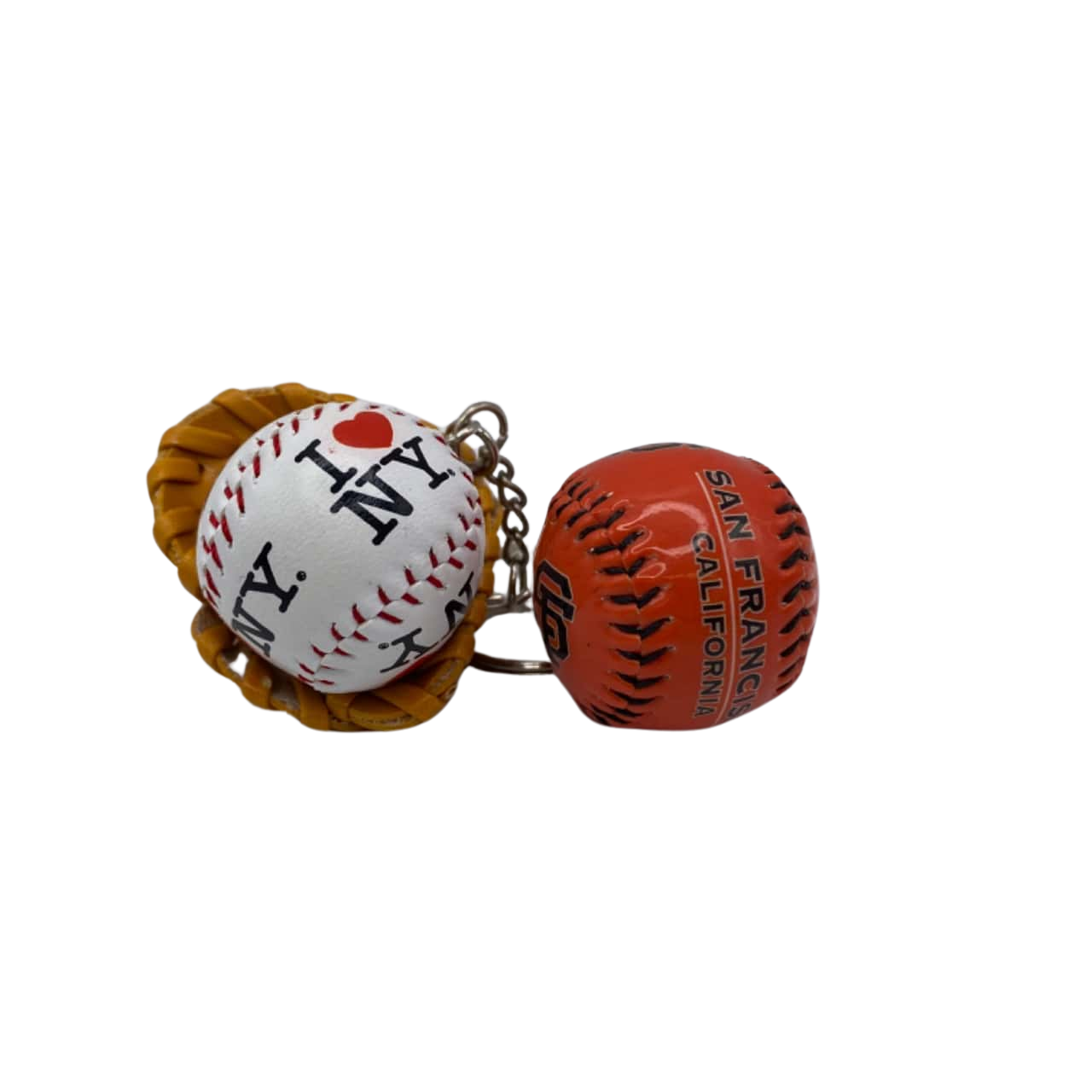 San Francisco + New York Baseball Key chains