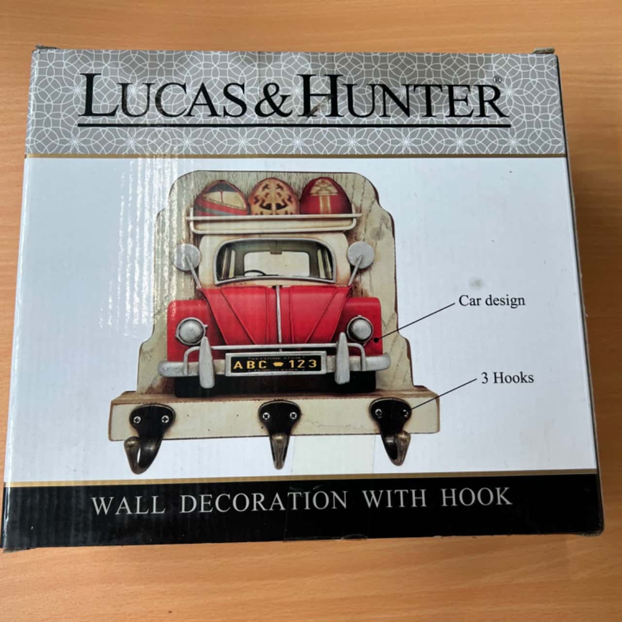 Lucas & Hunter Wall decoration with hook - car design (s)