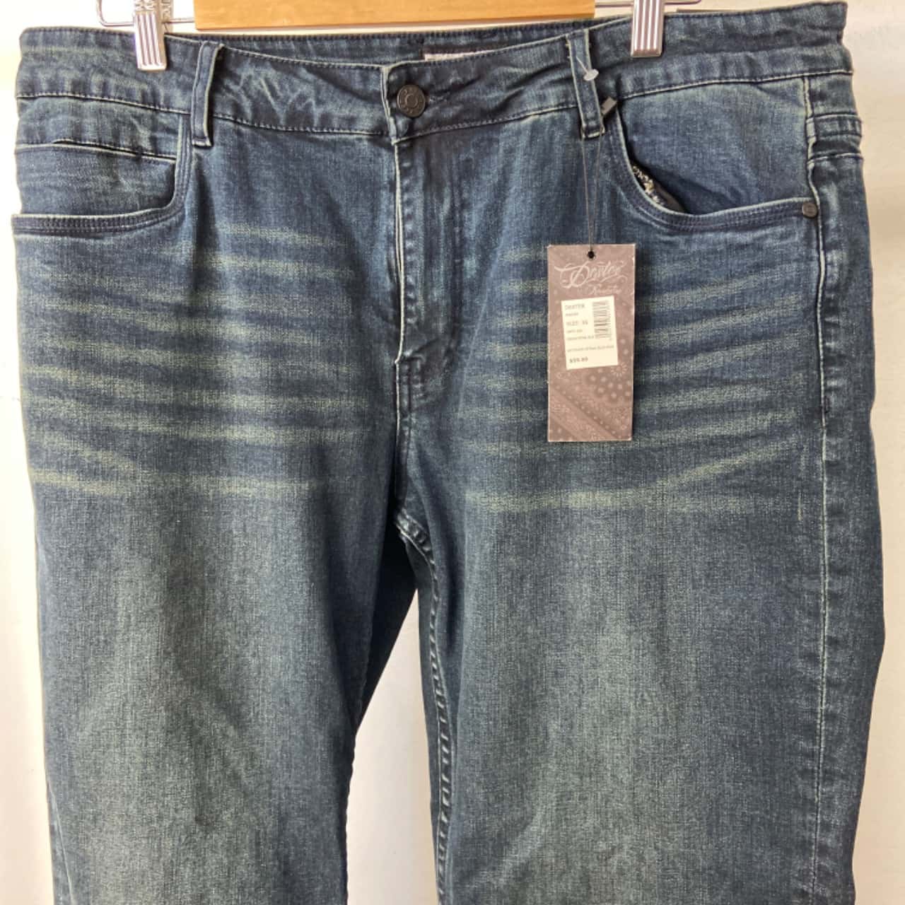 Dexter Mens Size 36 Straight Jeans Blue (s)