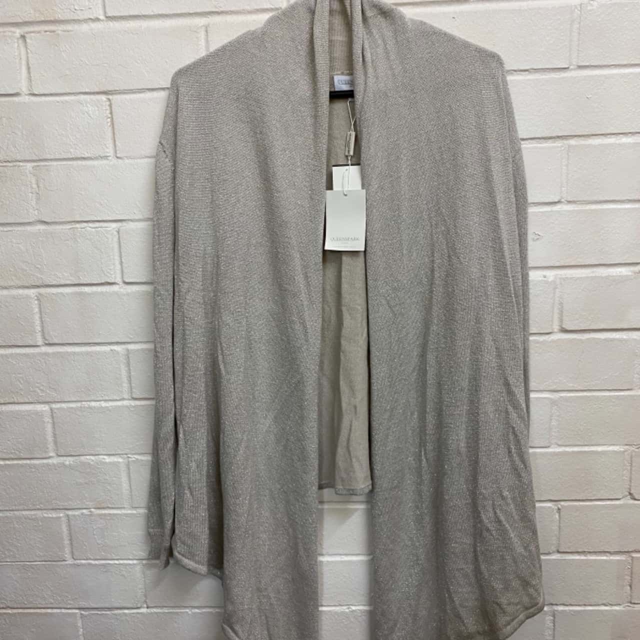 Queenspark Womens Size M Silver Cardigan (s)
