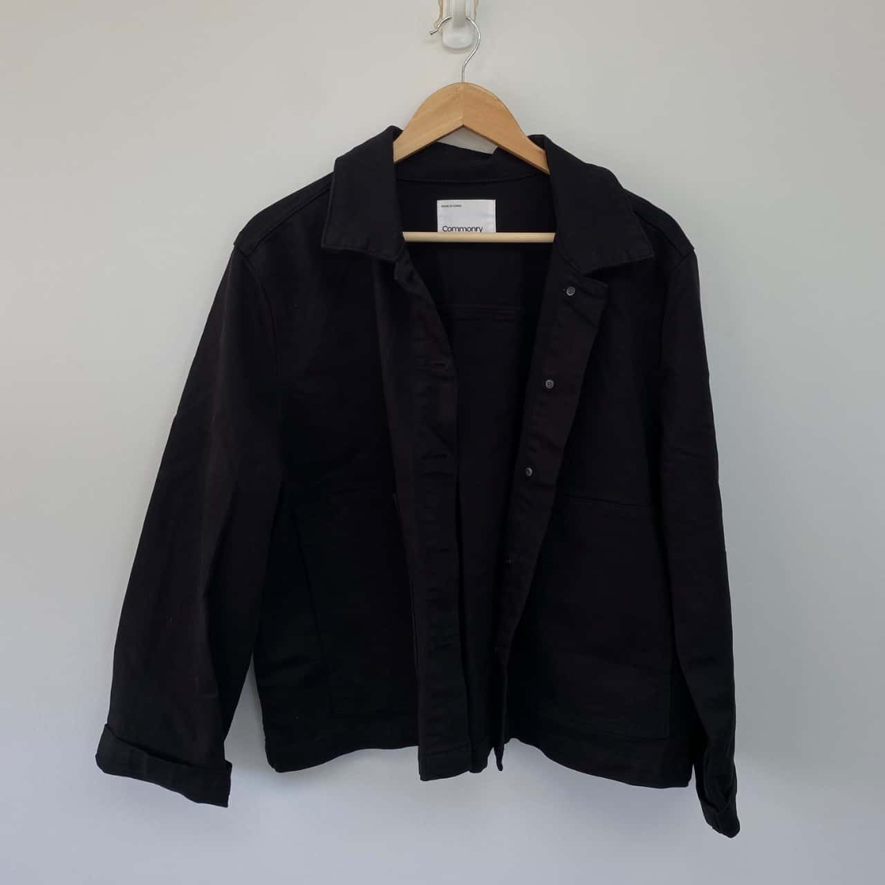 Commonry Black Denim Jacket Size 16