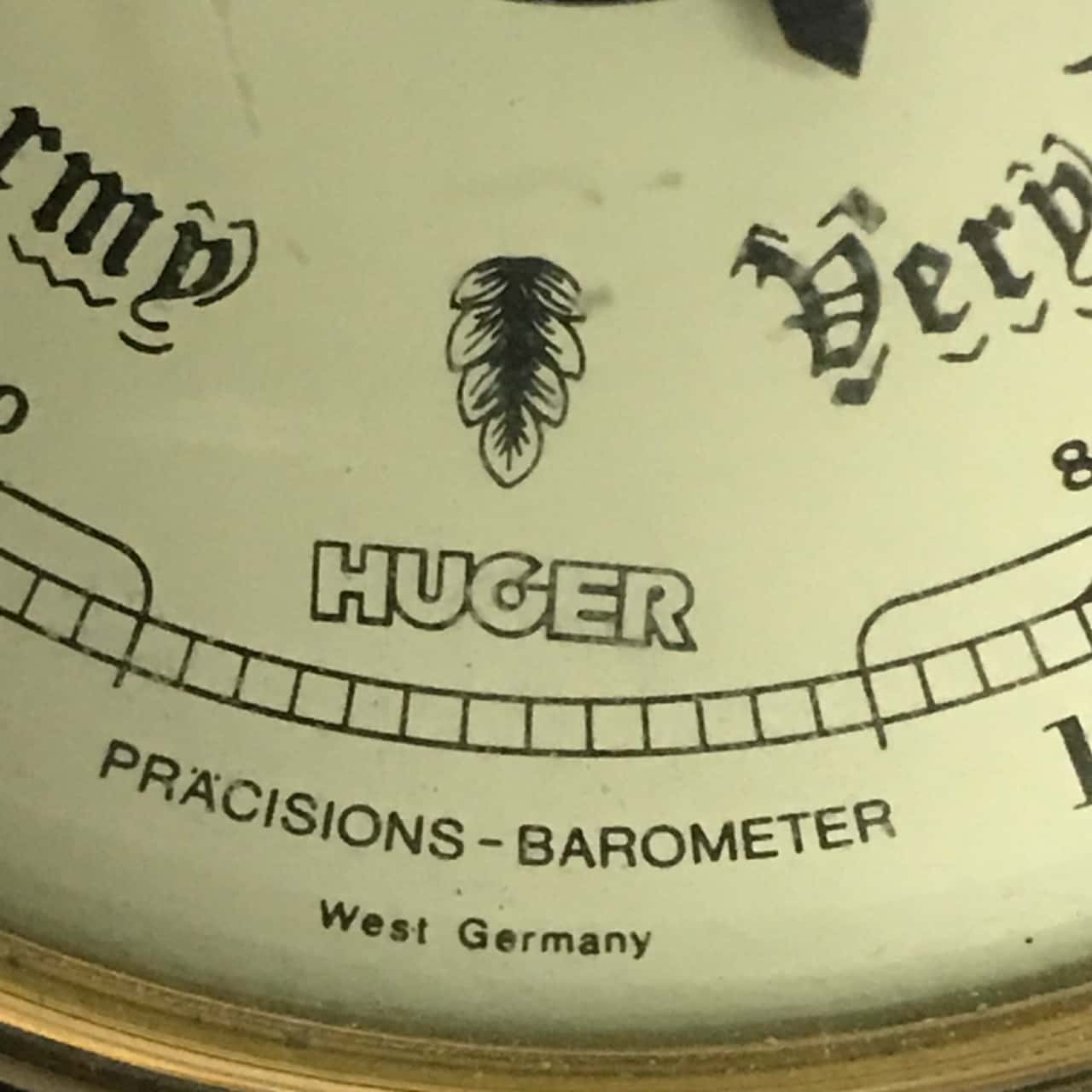 Vintage Huger 10 cm Barometer Made in Germany(s)