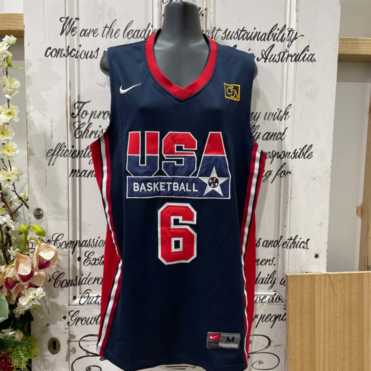 Collectors basketball jersey vest! USA DREAM TEAM No;6 Patrick Ewing ...