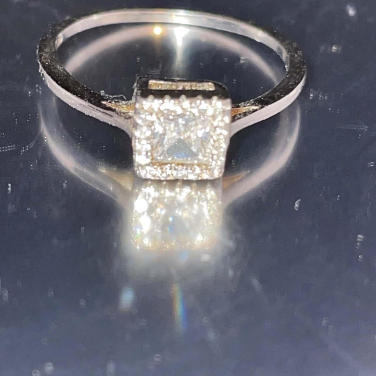 Women’s Rings Silver 925 Square Zirconia (s)