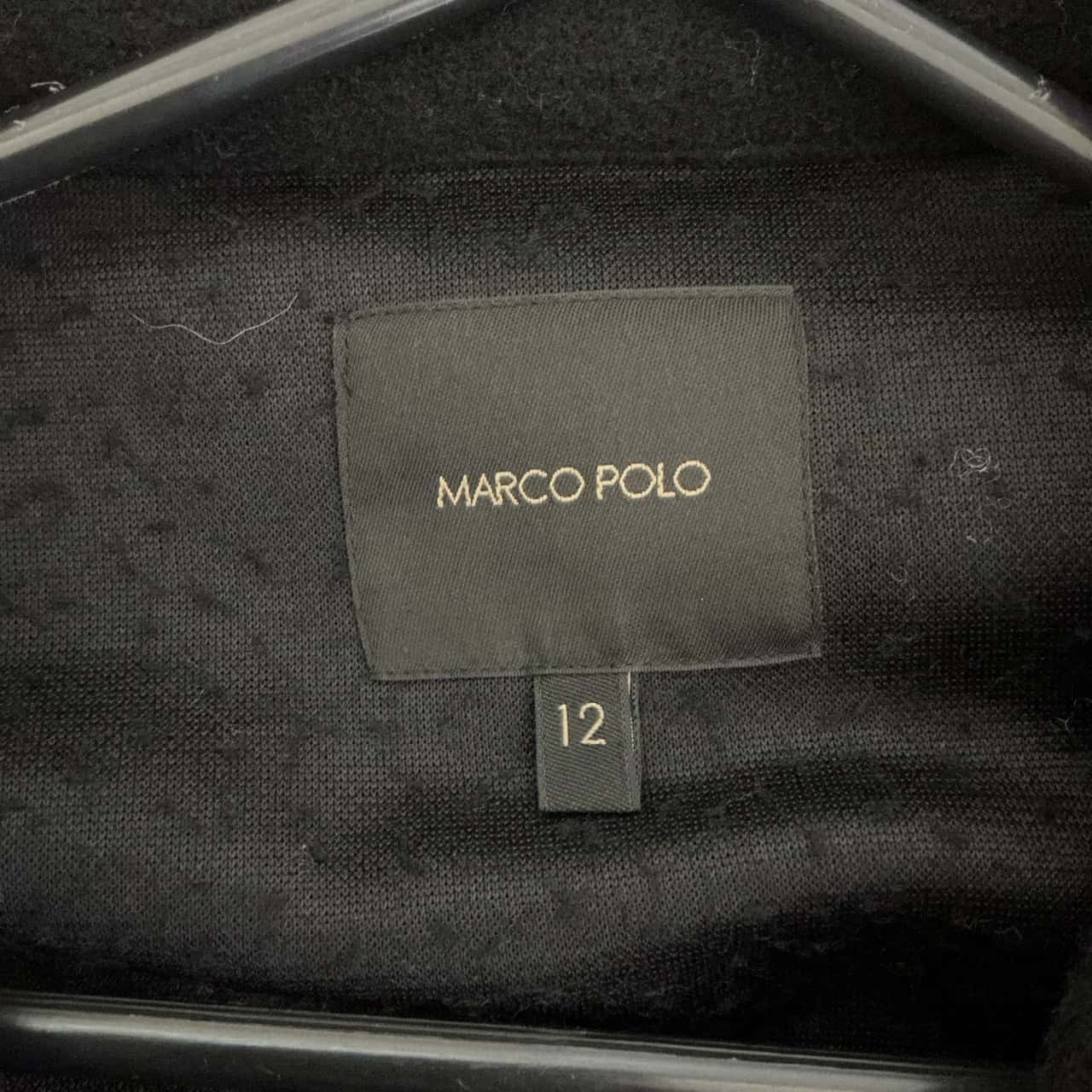 Marco Polo Womens Size 12 Open Jacket Black / Grey