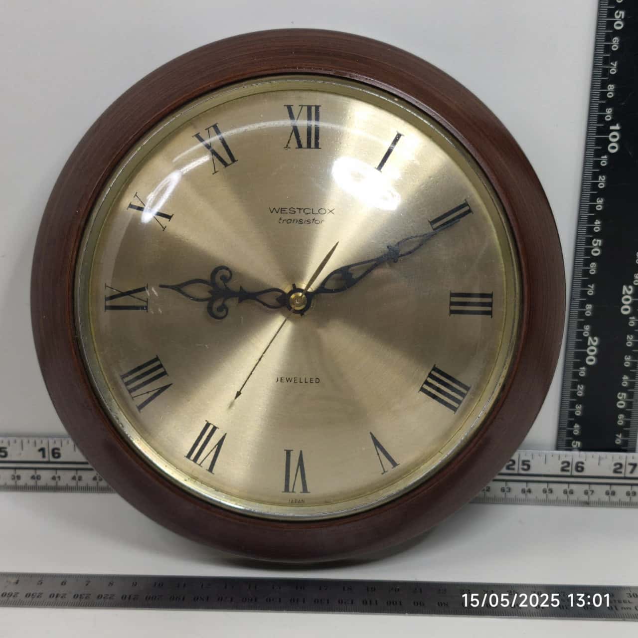 Westclox Transistor Jewelled Vintage Wall Clock Working