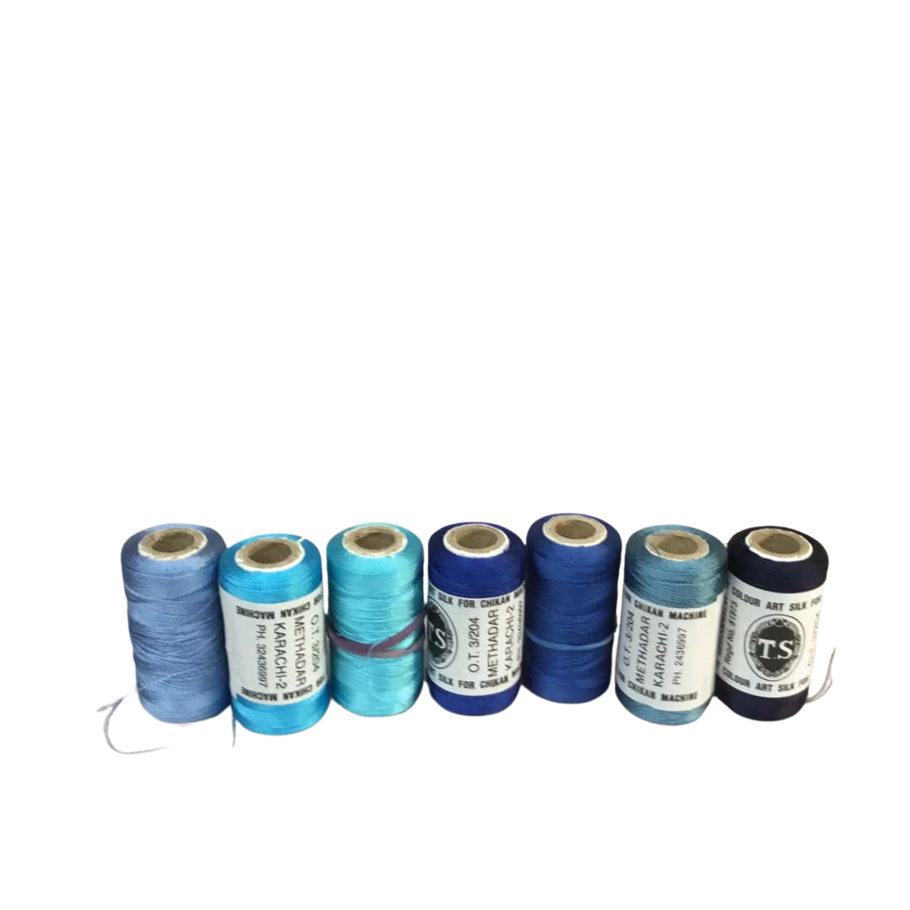 TS Blue Art Silk Thread x 7 (s) - New Without Tags | Salvos Stores