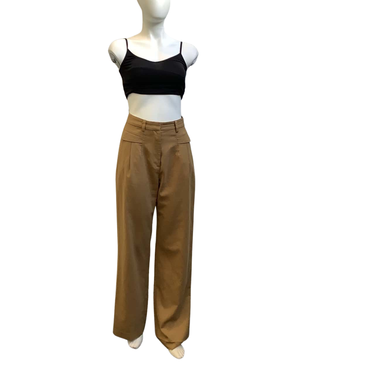 Bec & Bridge Womens Size 8 High Waisted Wool Blend Pants Brown