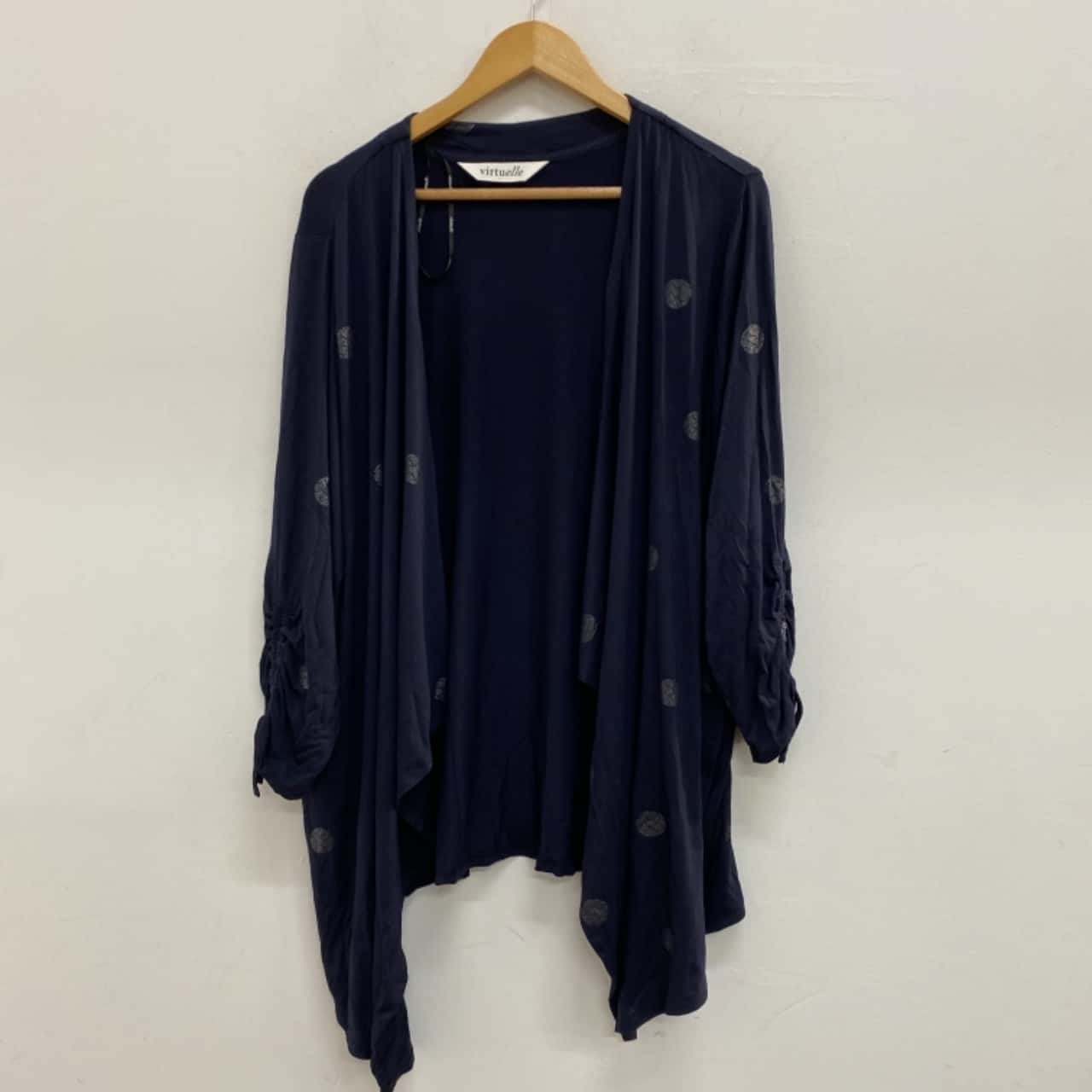 Virtuelle Womens Size L Navy Blue cover up with pockets (s)