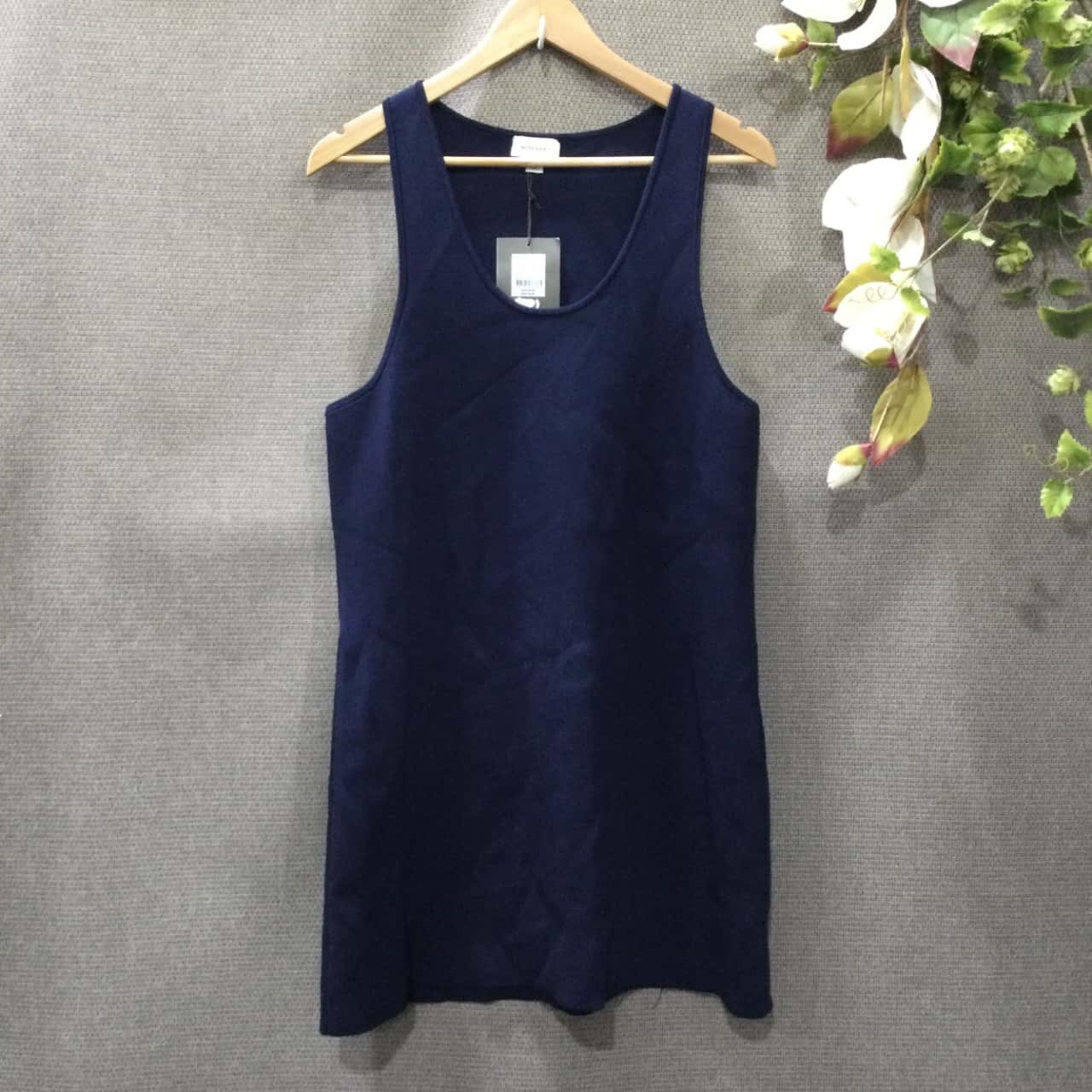 Witchery Womens long Singlet Top/Tunic, Size XL, Ink Blue (RRP $129.95)(s)