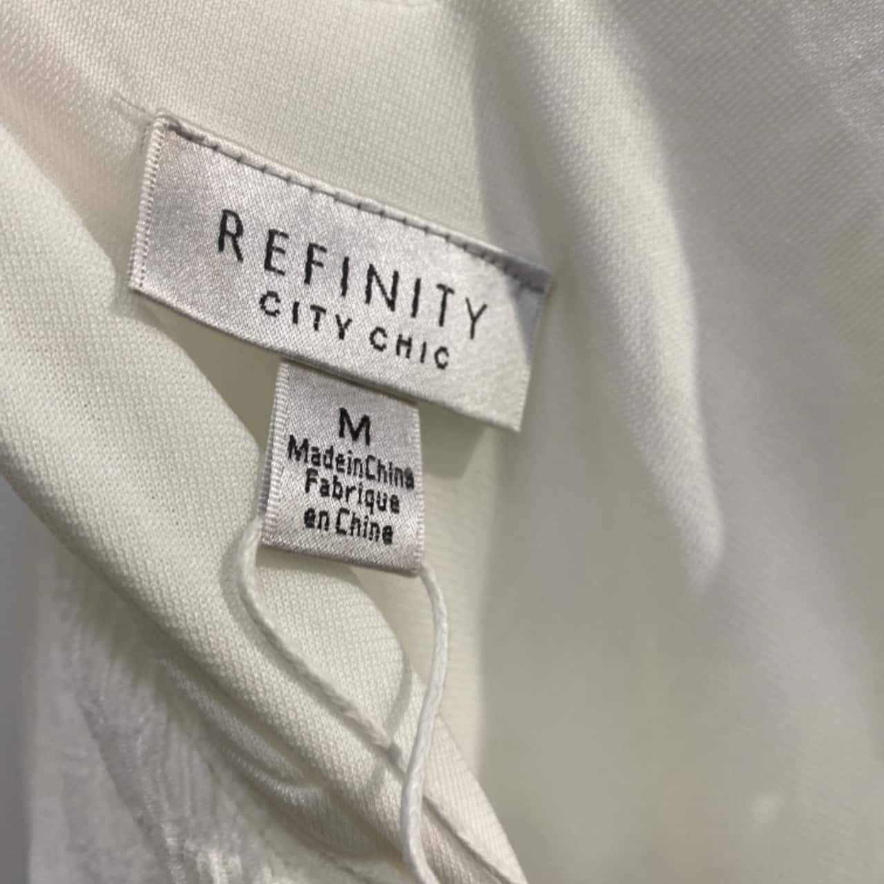 Refinity City Chic Womens Size M Maxi Dress White