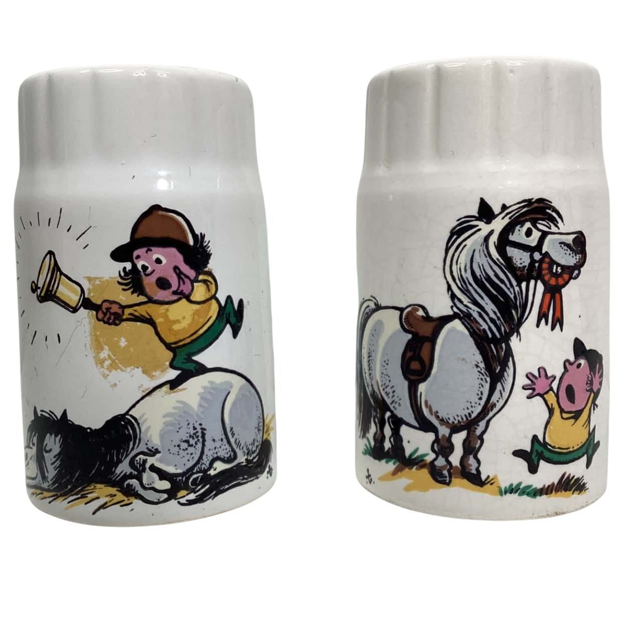 Vintage Beswick Thelwell Salt & Pepper shakers(s)