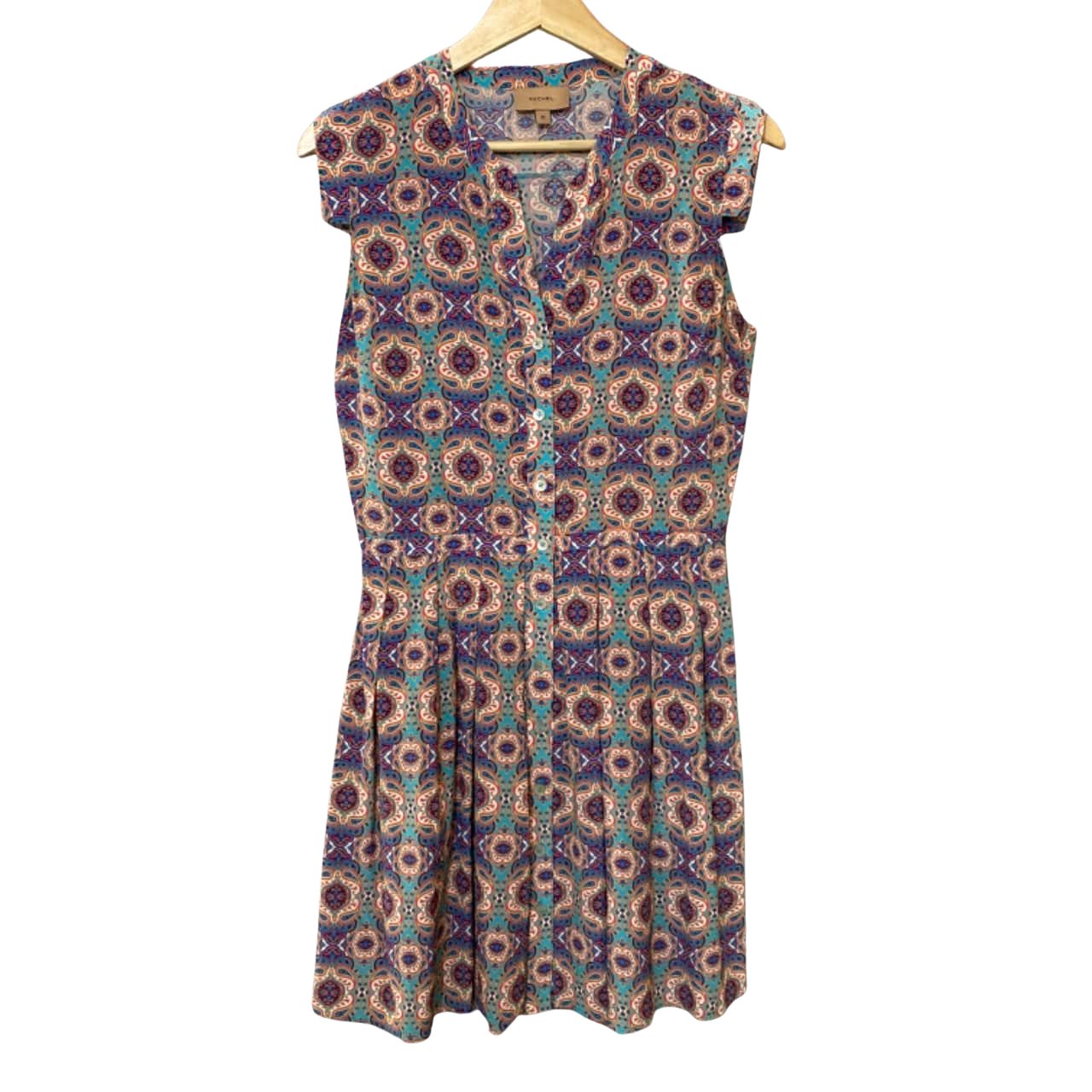 Women’s Kachel Size 10 Blue & Multicoloured Paisley Pattern Dress