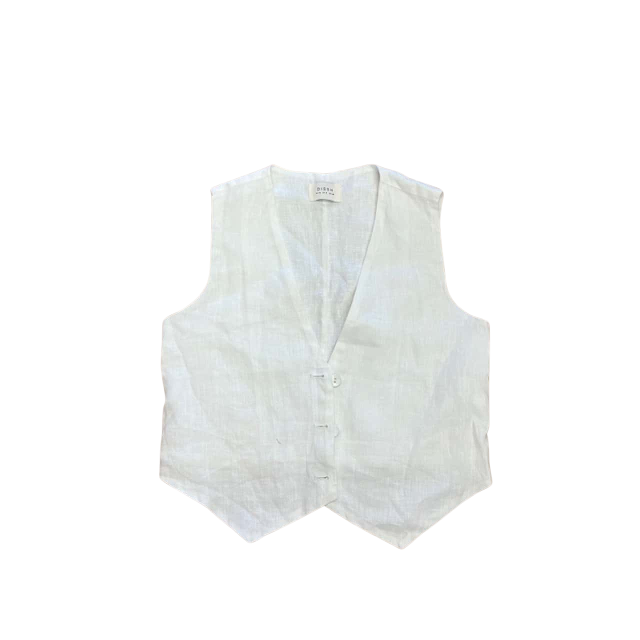 Dissh Linen Vest White Size 10(s)
