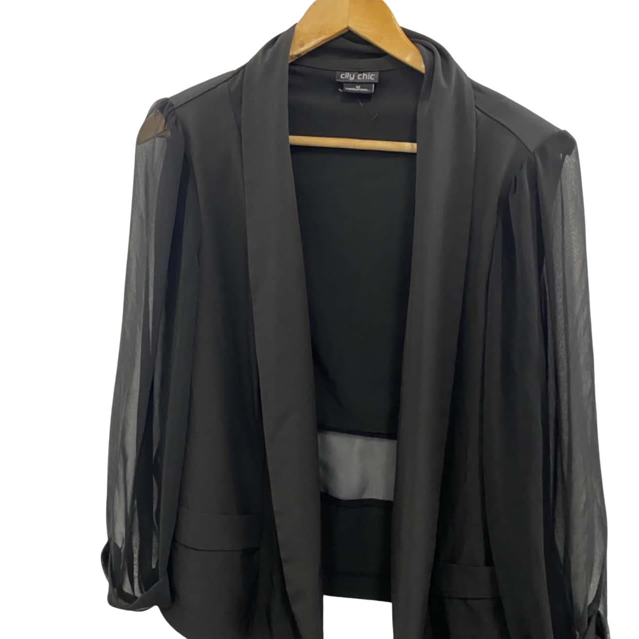 Womens Size 16 Open Jacket Black (s)